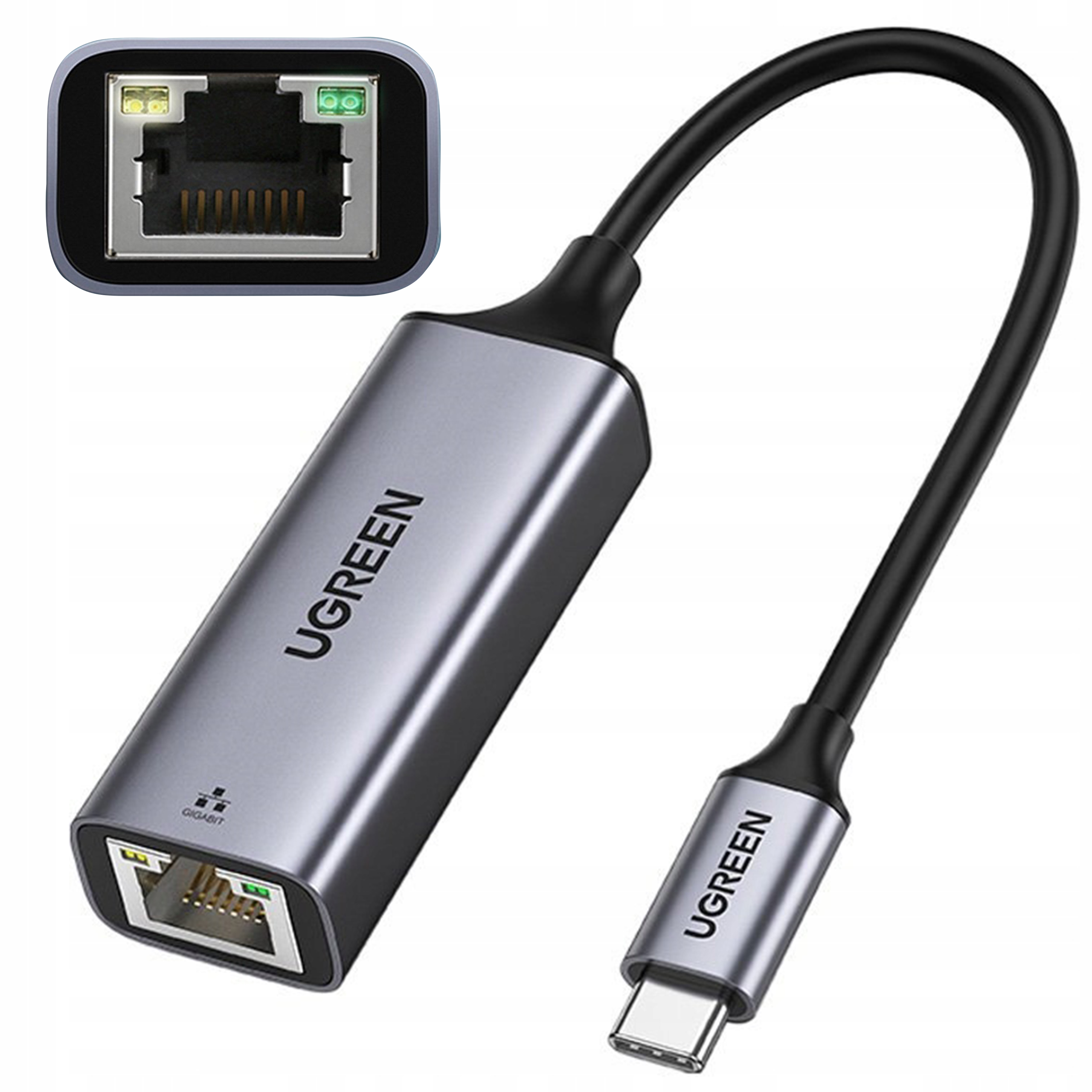 UGREEN ZEWNĘTRZNA KARTA SIECIOWA USB C - RJ45 1000 MBPS GIGABIT ETHERNET - Sklep, Opinie, Cena w ...
