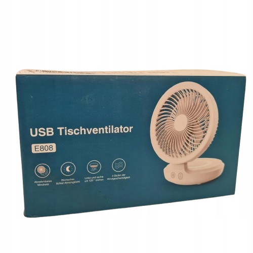 WENTYLATOR BIURKOWY ZAWIESZANY BEZPRZEWODOWY USB EDON E808 - Sklep, Opinie, Cena w Allegro