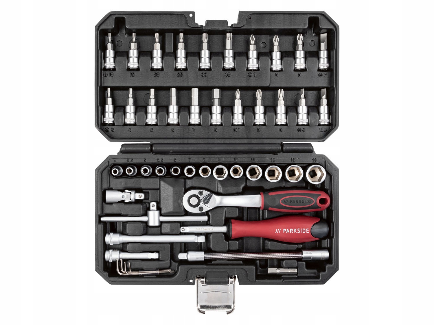 PARKSIDE Zestaw kluczy nasadowych grzechotka 46 el HG02336 za 156,99 zł ...
