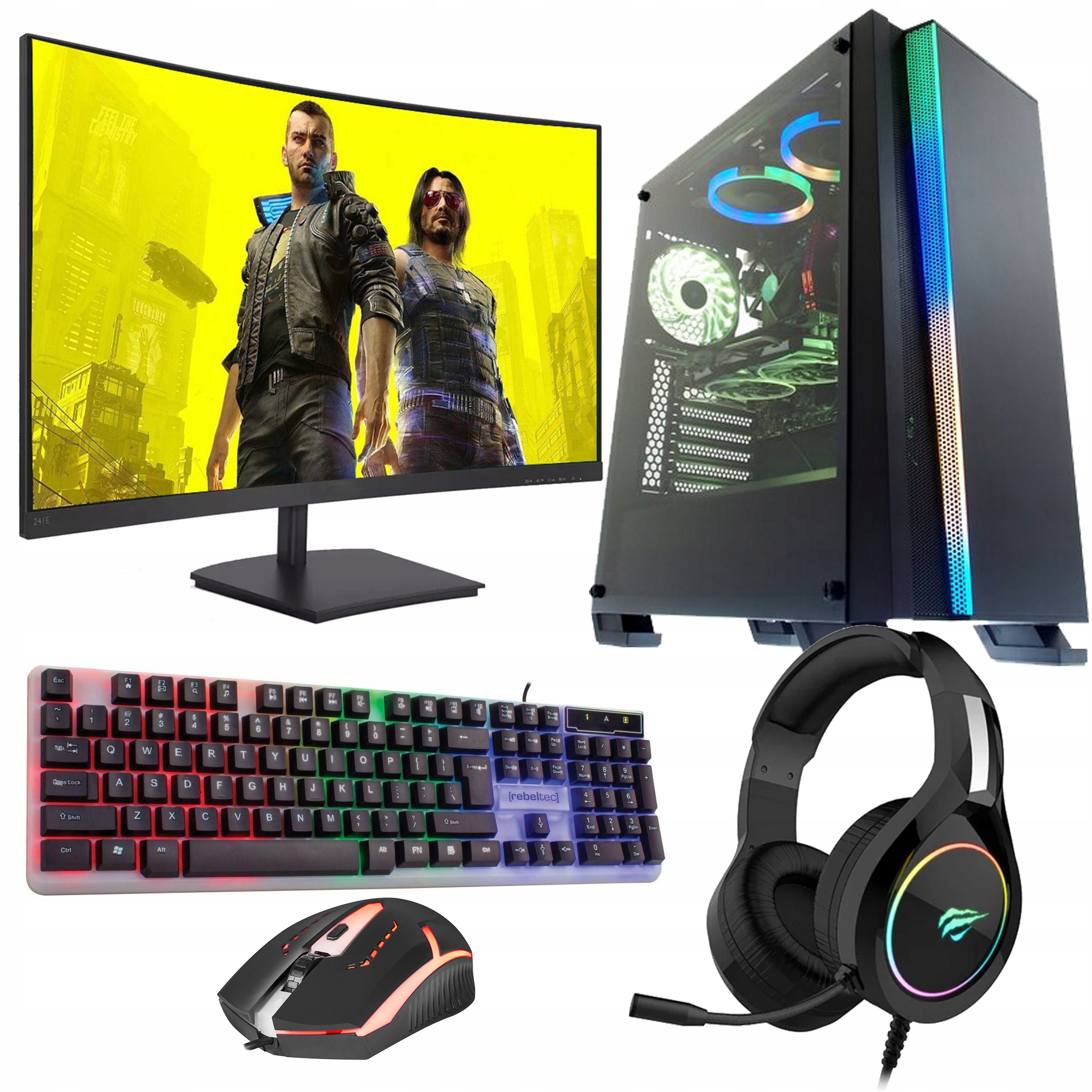 Zestaw Komputer Gamingowy RYZEN 5 VEGA 7 32 GB RAM 512GB SSD WIN10 ...