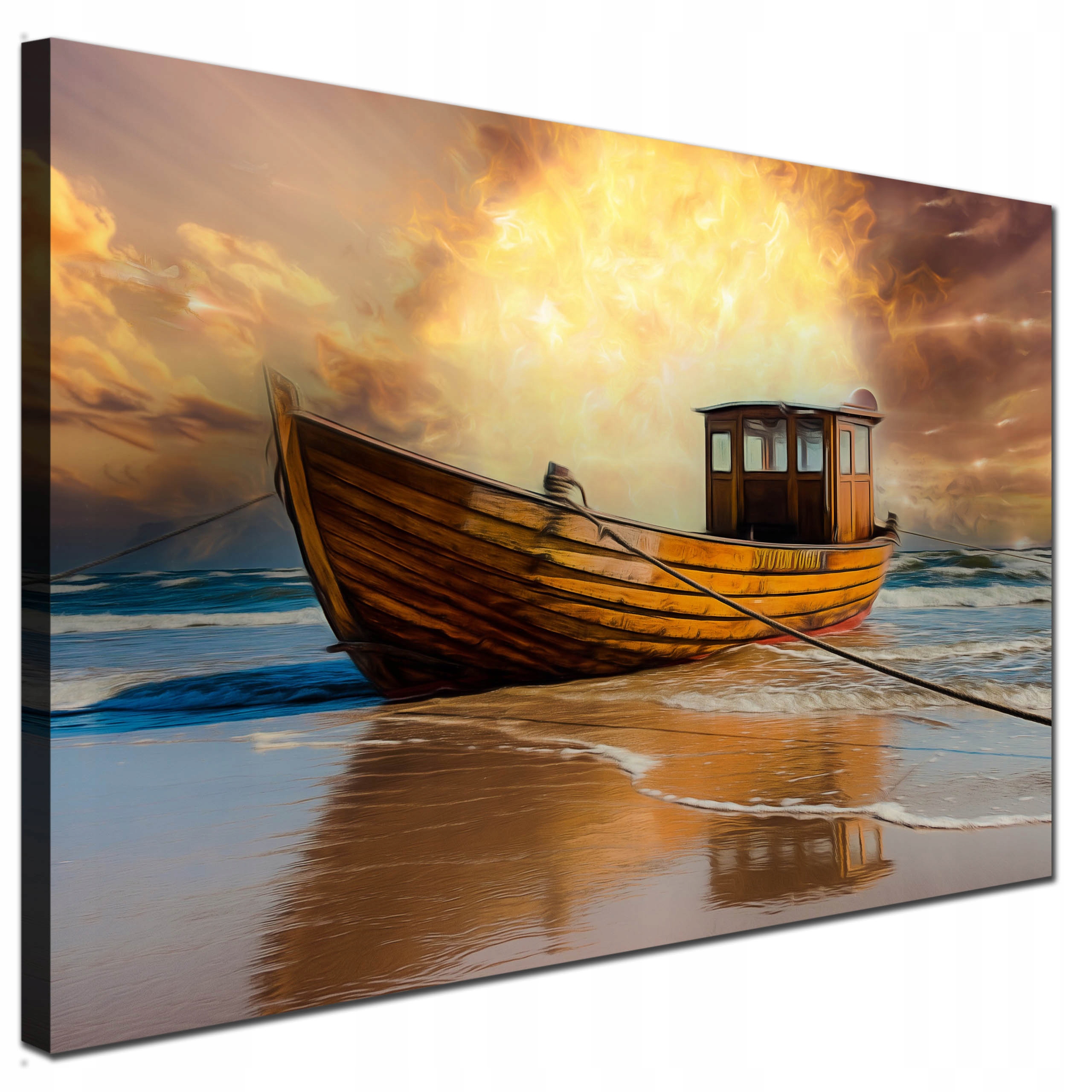 Rybárska loď na plátne | KúpSiTo.sk - Tovar z Poľska