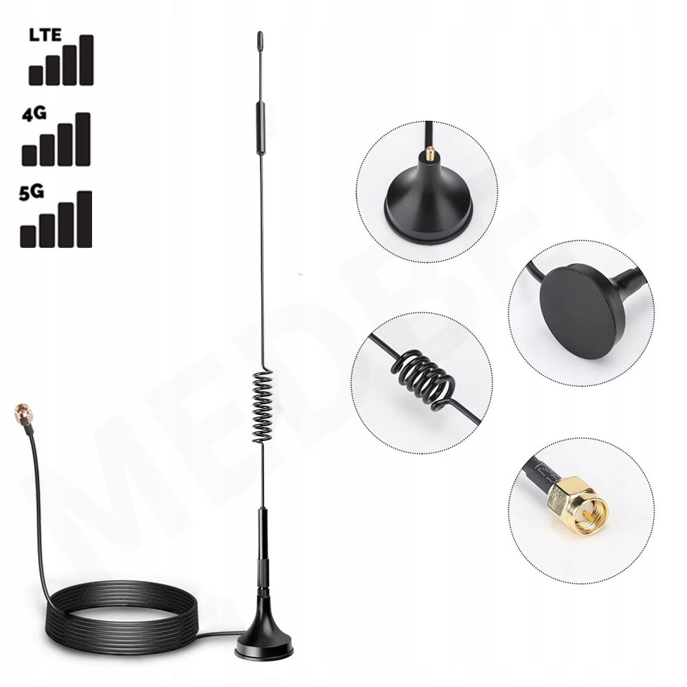 ERŐS GSM LTE ANTENNA 3G 4G 5G Wi-Fi KÖRKÖRÖS 14 dBi SMA ROUTER ...