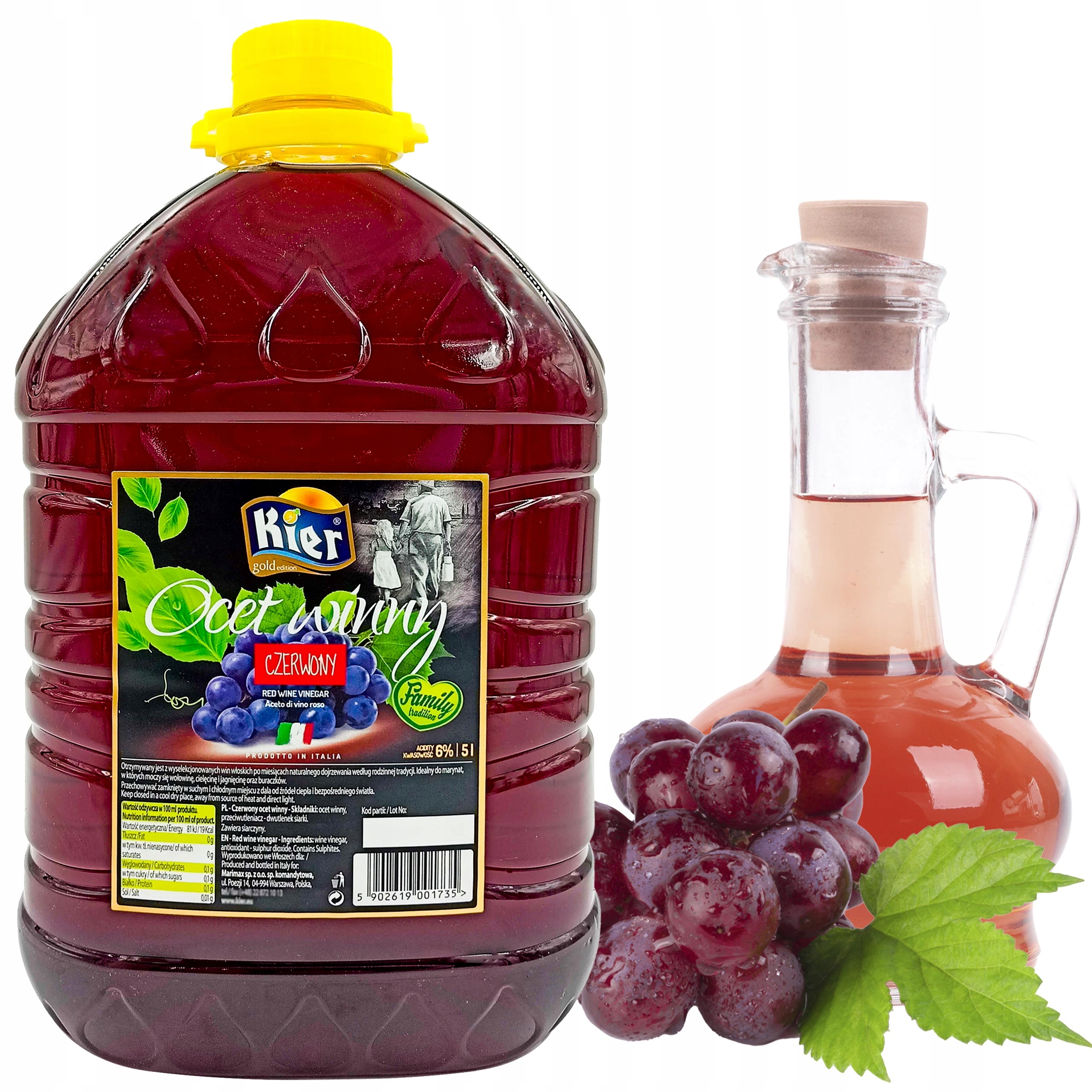 Ocet WINNY 5l CZERWONY WŁOSKI (5902619001735) • Cena, Opinie • Ocet ...