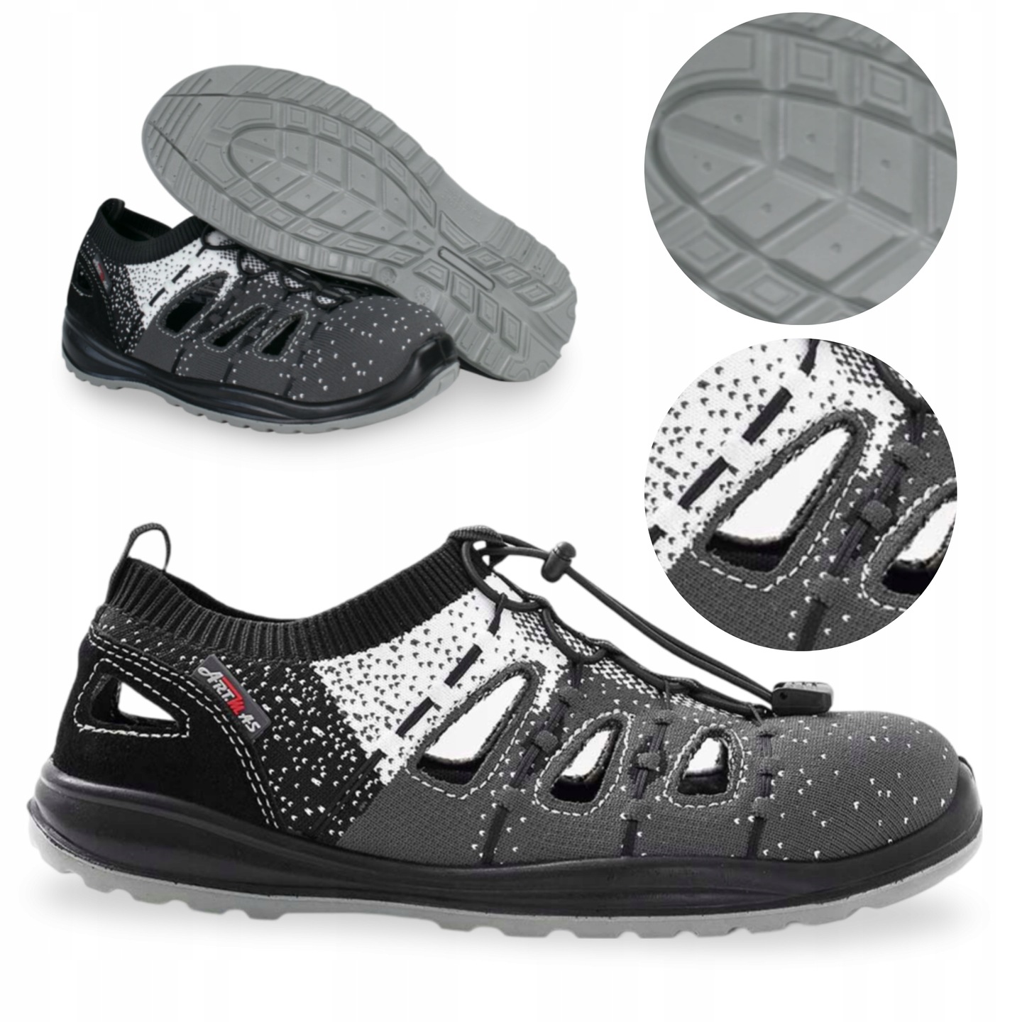 Buty Robocze Sandały OCHRONNE BHP UNISEX r.43 LEKKIE z PODNOSKIEM ...