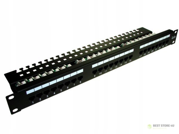 Patch panel 24-port UTP5e 1U 19" półka organizer - Sklep, Opinie, Cena ...
