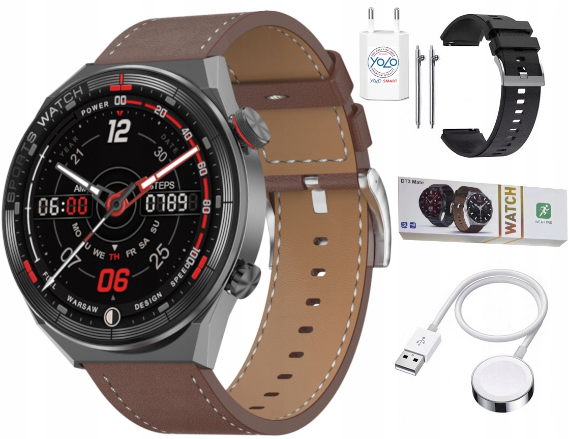 ZEGAREK MĘSKI SMARTWATCH 454x454 EKG CIŚNIENIOMIERZ PULS ROZMOWY MEN PL E99 - Sklep, Opinie ...