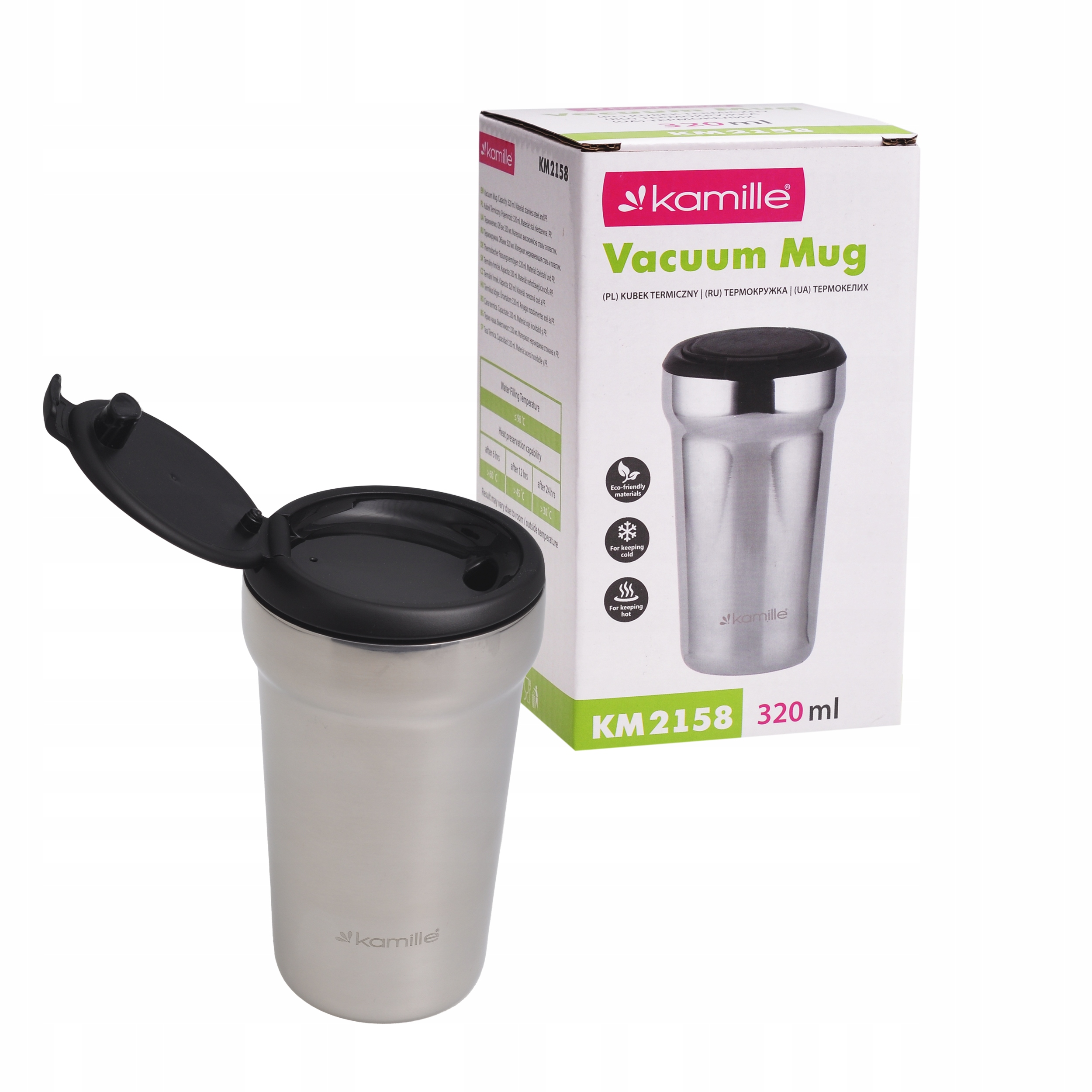 KUBEK TERMICZNY TERMOS NA NAPOJE BUTELKA BIDON SZCZELNY KAMILLE - KM2158 - 14714376454 - Allegro.pl