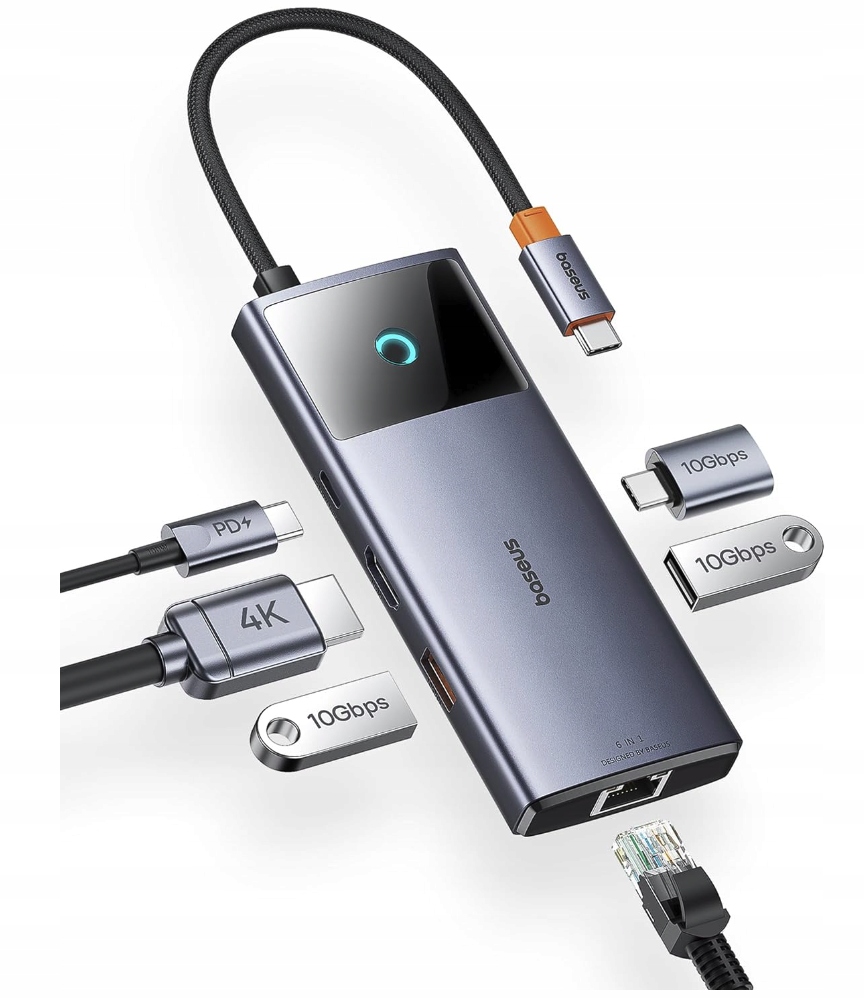 Hub USB Baseus 9 w 1 usb hdmi usb-c sd - Sklep, Opinie, Cena w Allegro
