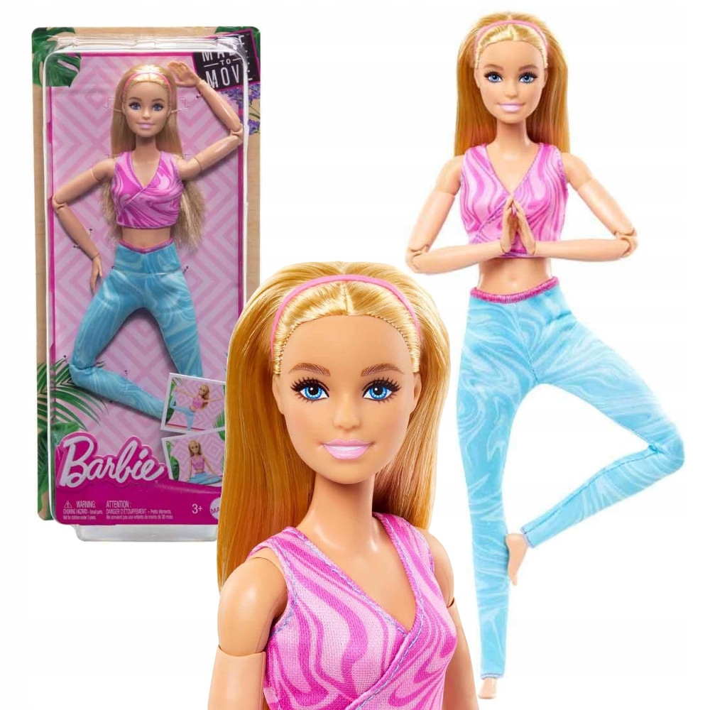 BARBIE LALKA MADE TO MOVE JOGINKA BLONDYNKA SPORTOWY STRÓJ HRH27 (194735176854) • Cena, Opinie ...