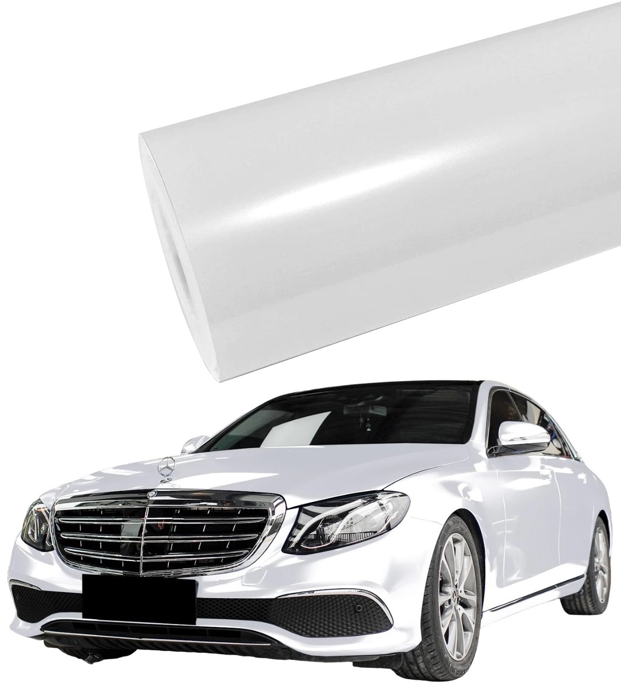 FOLIA BIAŁA DIAMENT METALLIC PERŁA 50 *152cm PET POŁYSK SAMOCHODOWA ...