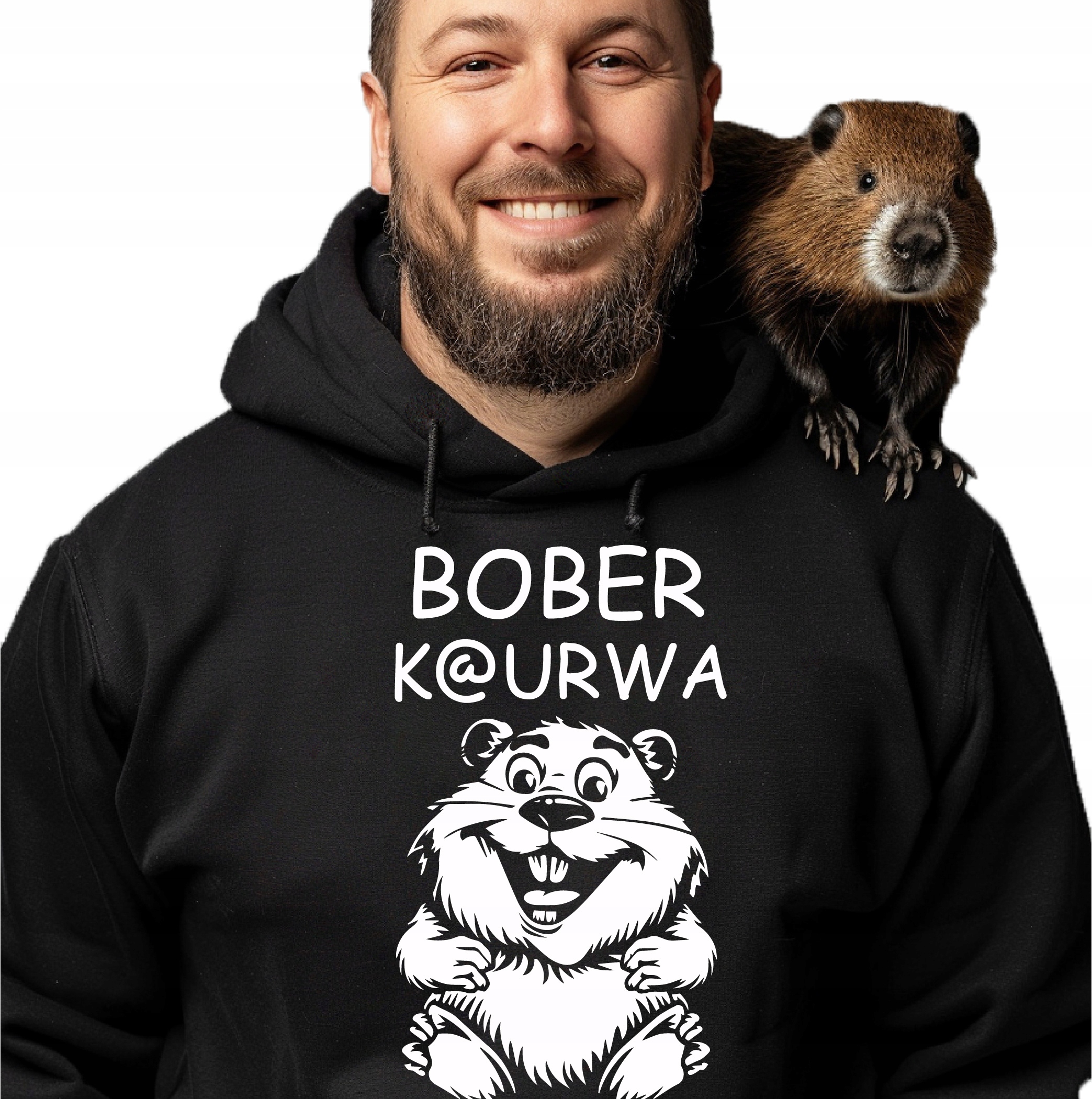 BLUZA Z KAPTUREM BOBER K@RWA ZABAWNY PREZENT BÓBR JAKIE BYDLE MEM YT ...