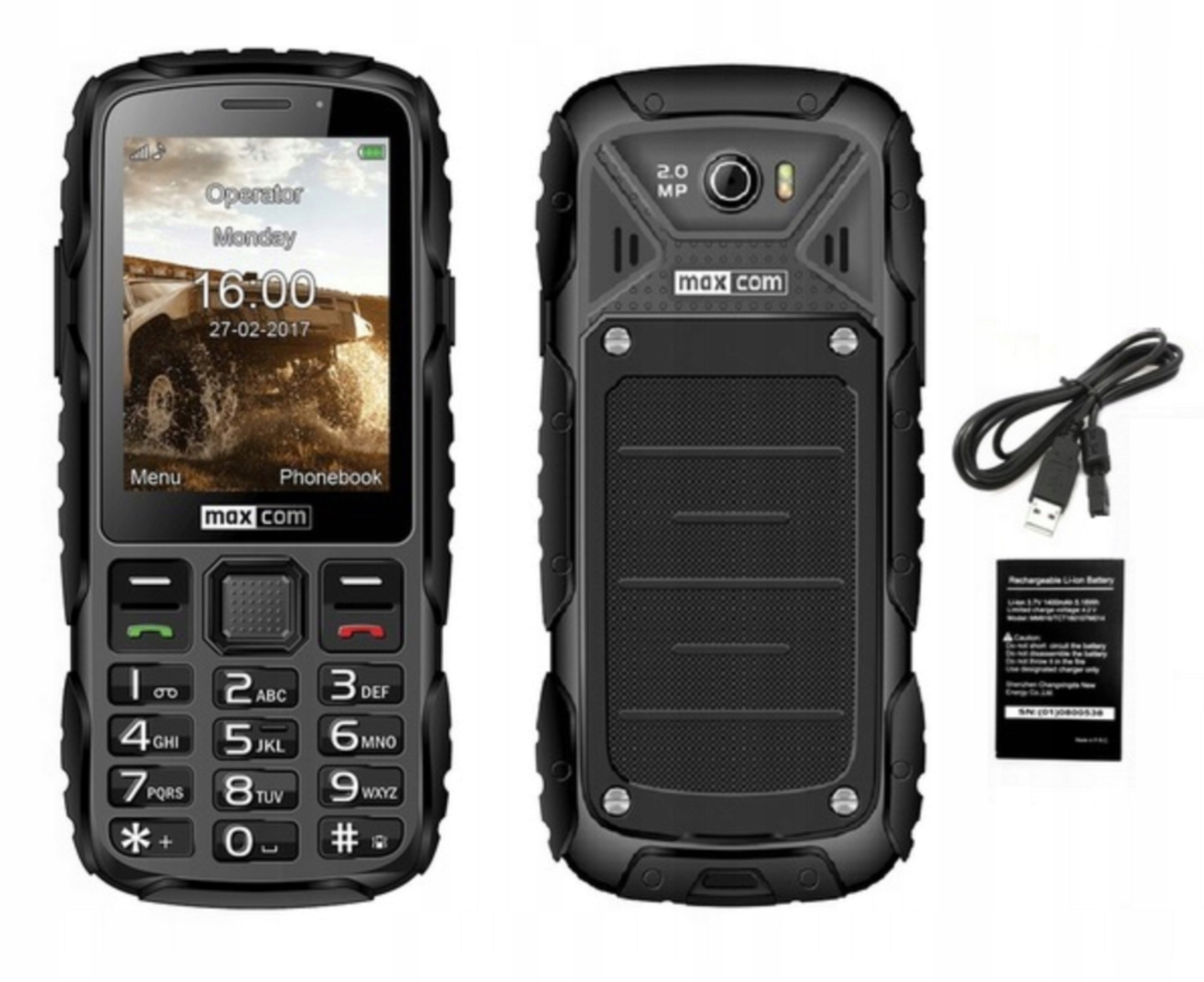 TELEFON KOMÓRKOWY MAXCOM MM920 STRONG IP67 pancerny czarny USB-C - Sklep, Opinie, Cena w Allegro