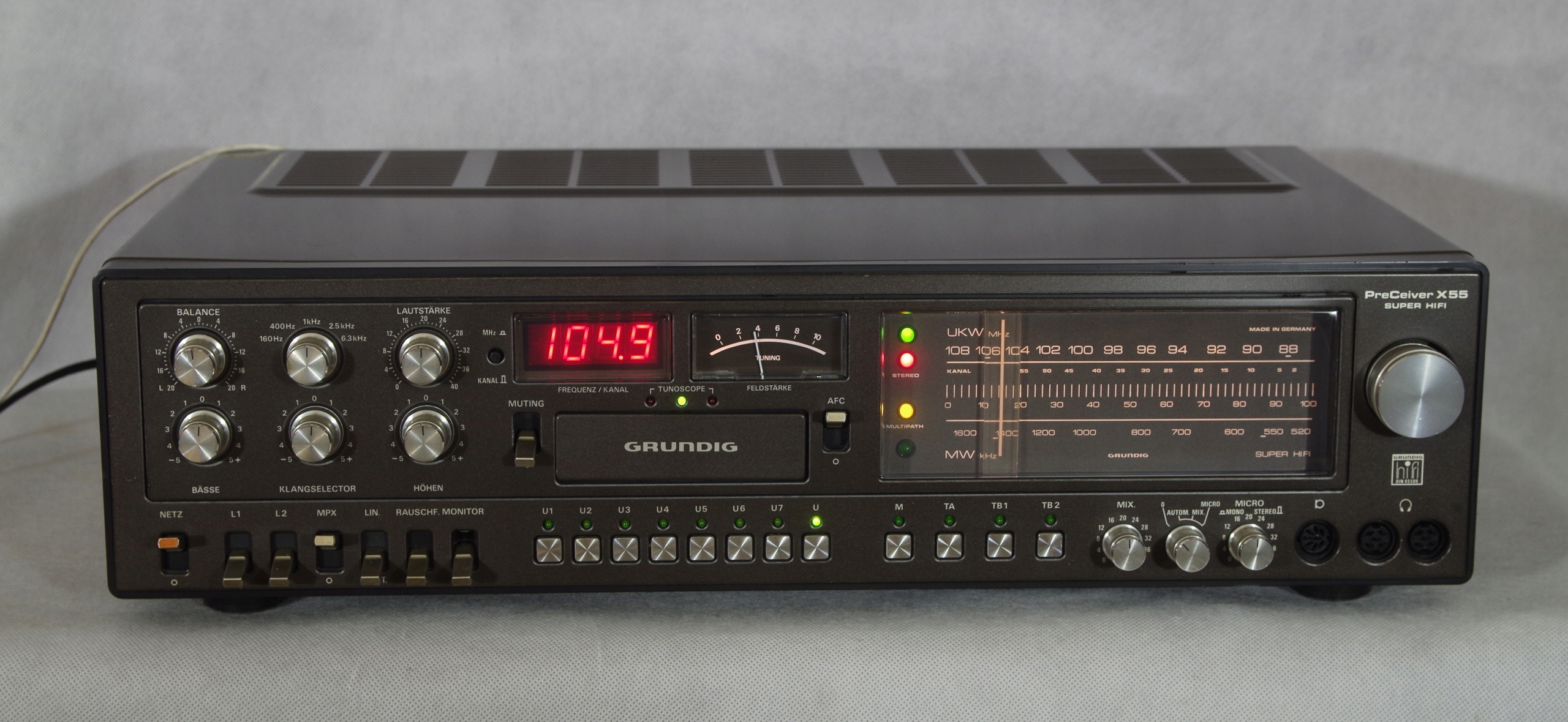 Grundig PreCeiver X 55, Grundig X 55, przedwzmacniacz, preamp i tuner ...