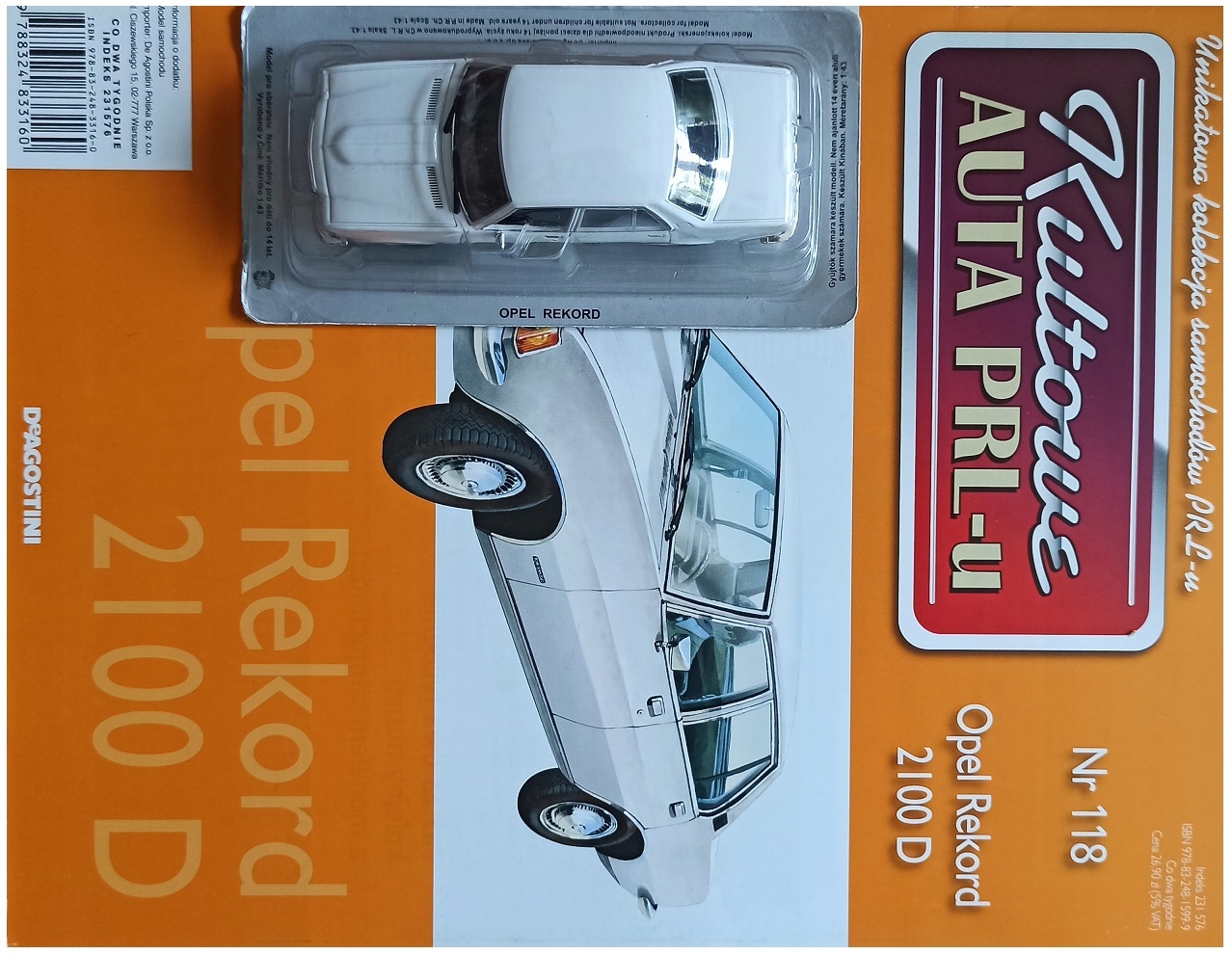 Opel Rekord Kultowe Auta PRL-u 1:43 Model Deagostini nr 118 17301162771 ...