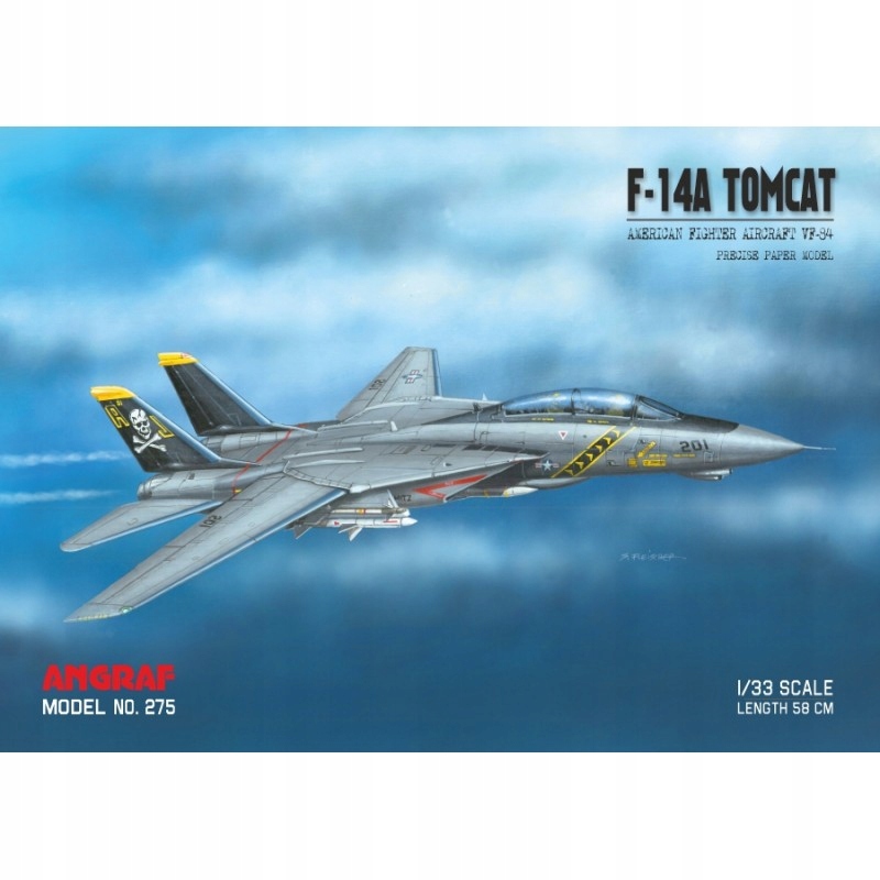 F-14A Tomcat VF-84 Angraf Model, 1:33 • Cena, Opinie • Modele kartonowe ...