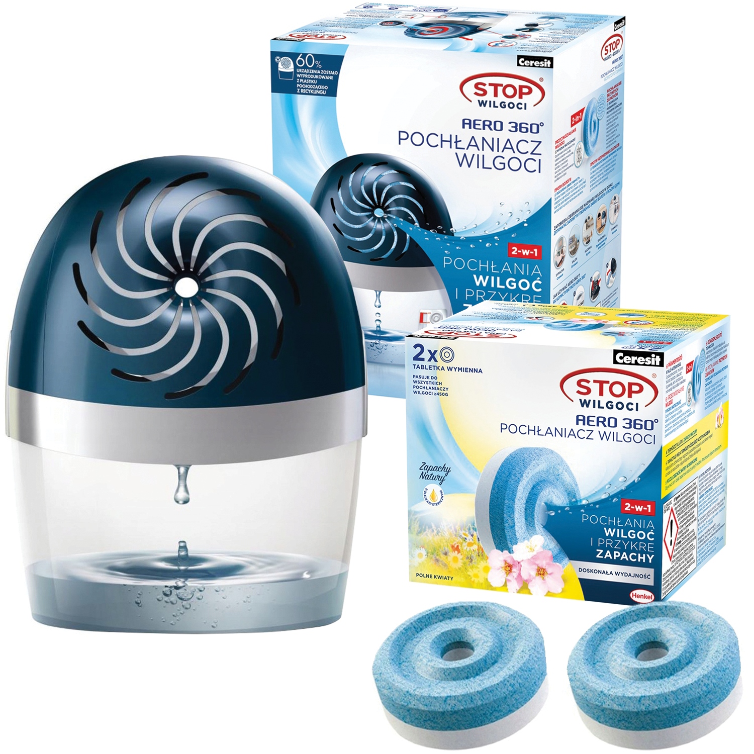 CERESIT AERO 360 POCHŁANIACZ WILGOCI 2 TABLETKI (5905701101535) • Cena ...