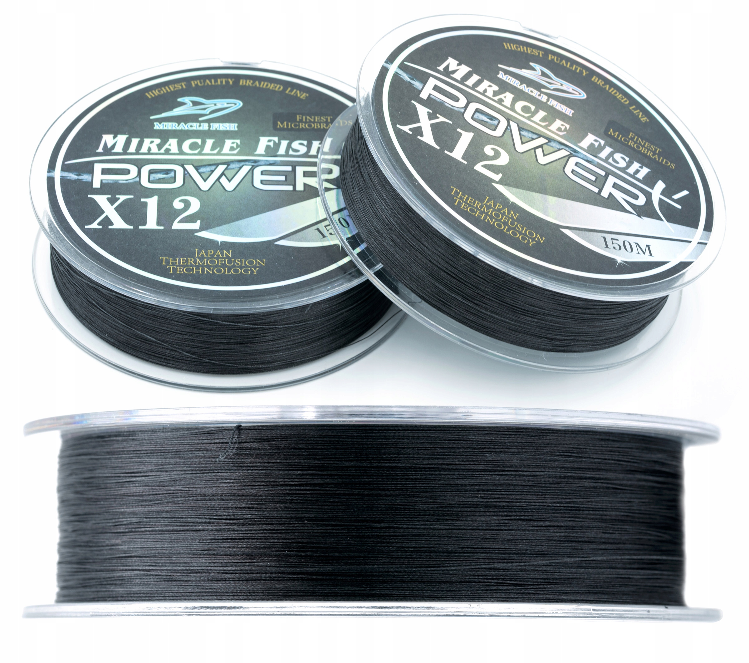 Plecionka Miracle Fish Power Miracle Fish X12 czarna 0,2 mm x 150 m ...