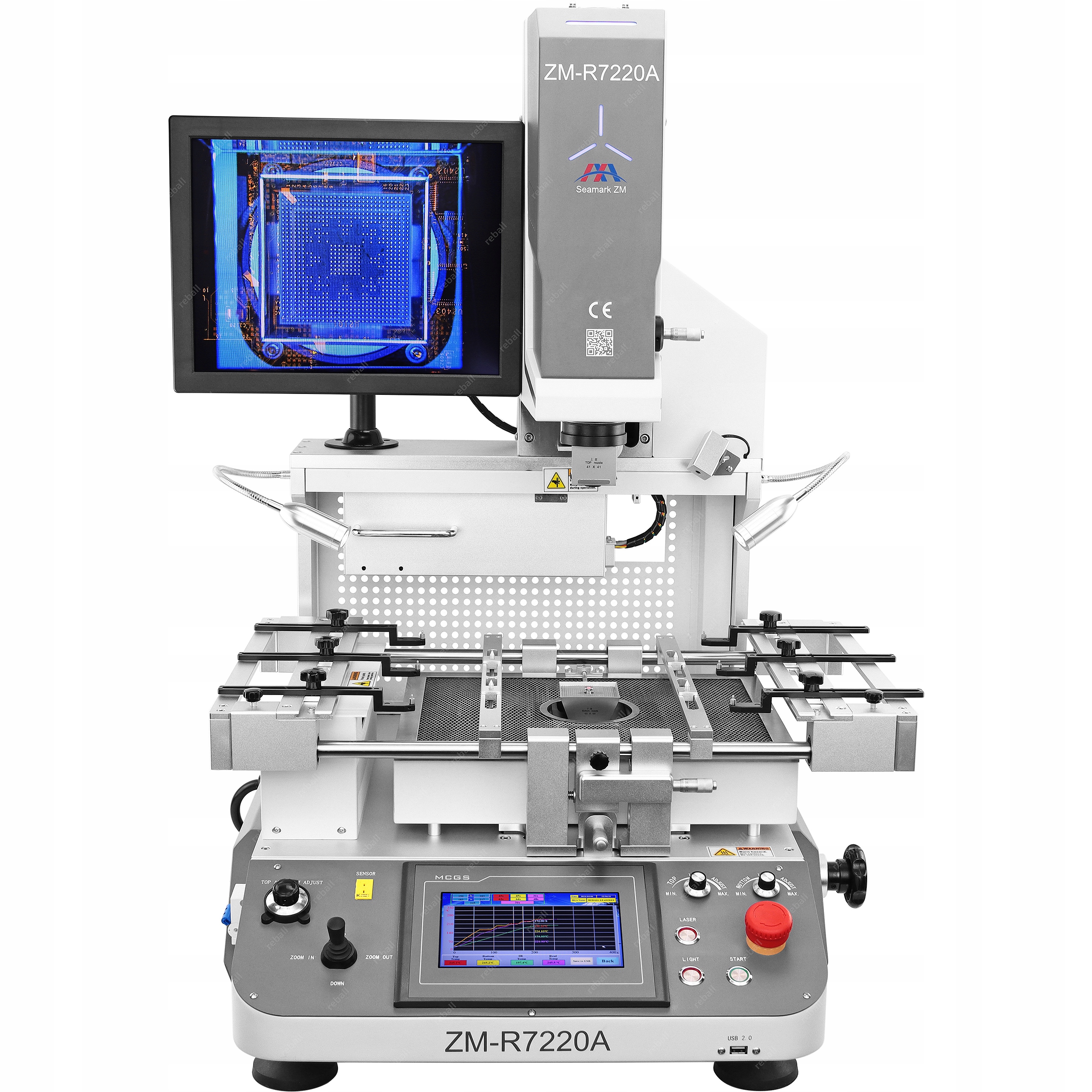 STACJA LUTOWNICZA BGA 2x HOTAIR + IR SEAMARK ZM-R7220A 5300W SPLIT ...