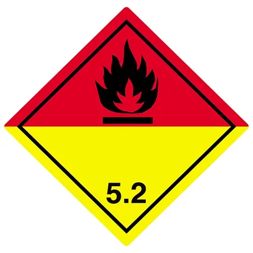 Etykiety naklejki ADR 5.2 100x100mm rolka 500szt • Cena, Opinie - Allegro