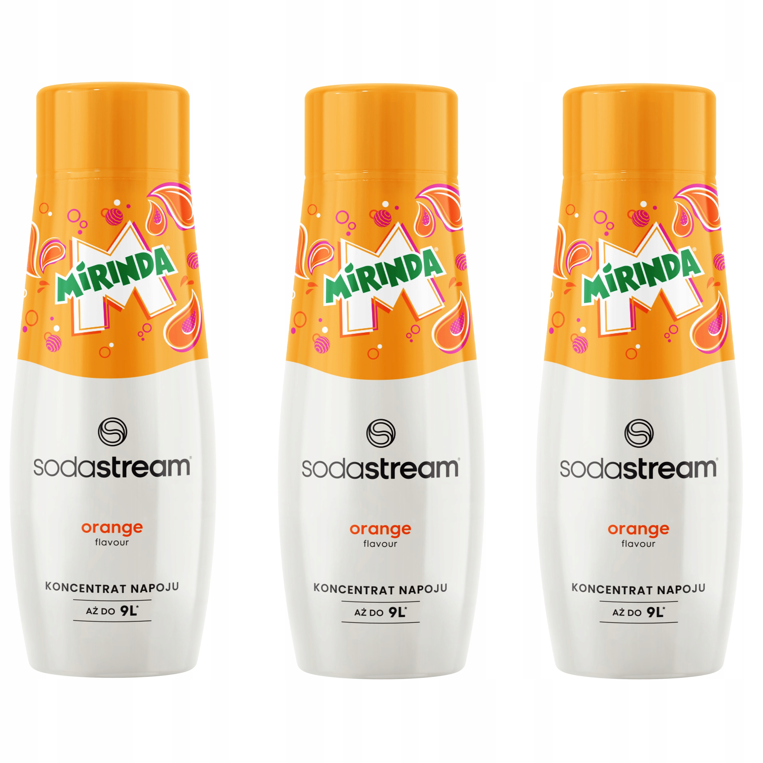 3 szt. Koncentrat Syrop SODASTREAM MIRINDA do Wody Gazowanej z ...