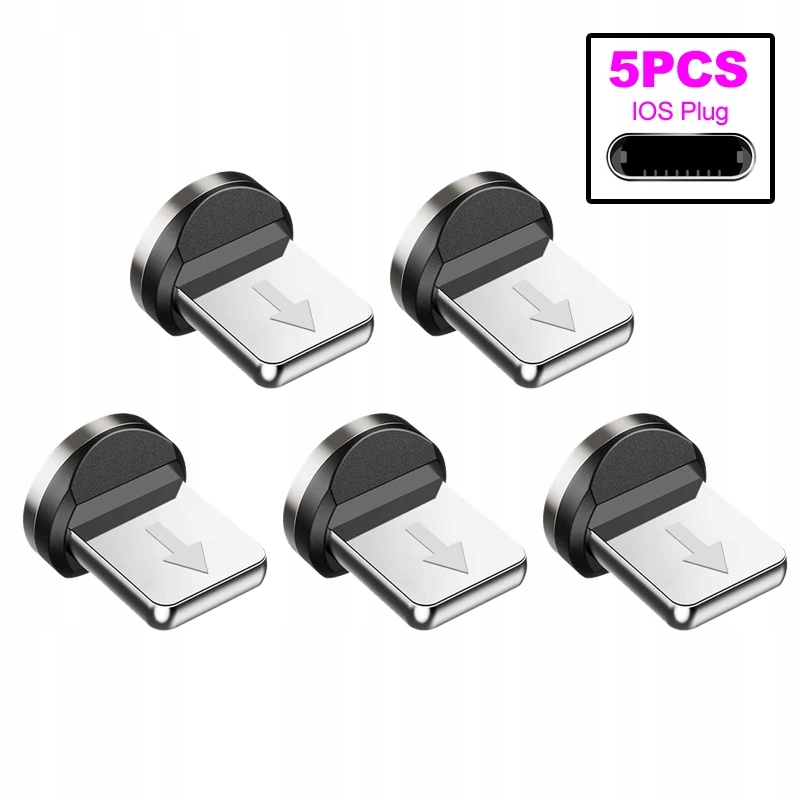 Magnetic Cable Plug Adapter 8 Pin Type C Micro USB Plugs For Mobile ...