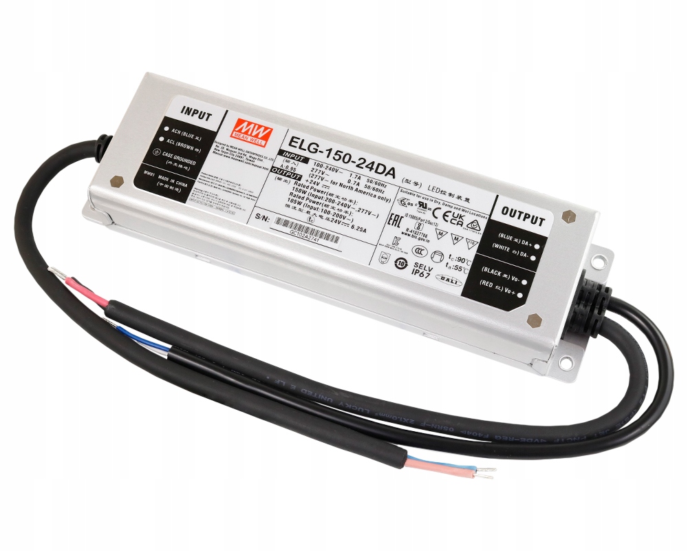 Zasilacz LED DALI Mean Well ELG-150-24DA 150W 24V system DALI - Sklep, Opinie, Cena w Allegro.pl