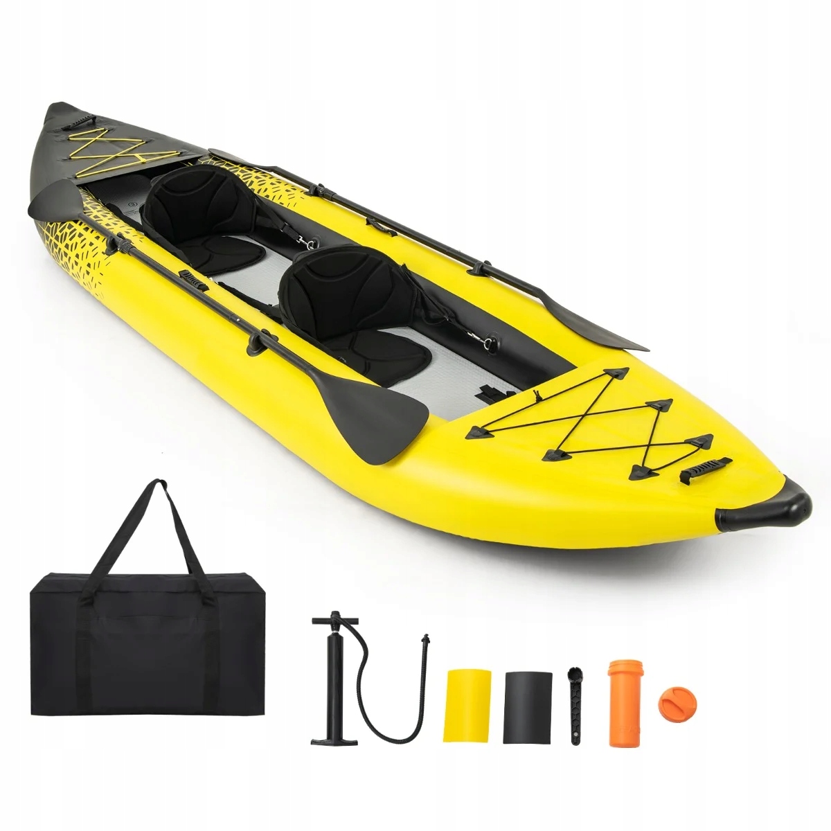 Kajak Costway SP38010-YW 382 cm 2 miejsc • Opinie - Allegro