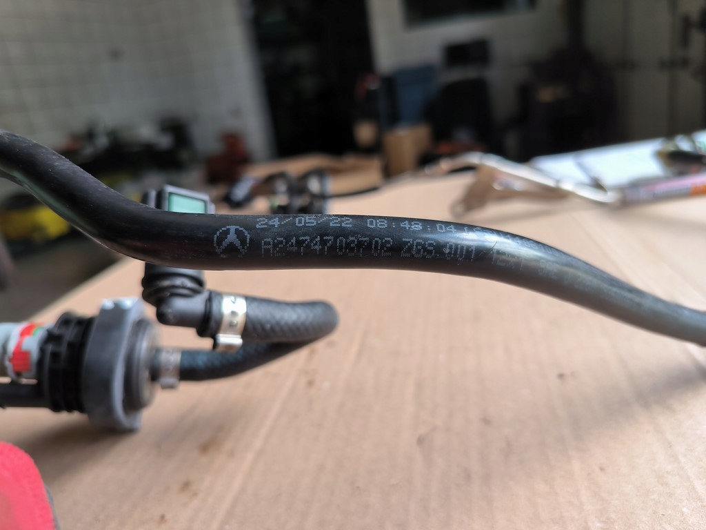 MERCEDES W177 W247 A35 AMG RURA PRZEWÓD PODCIŚNIENIA + ZAWÓR ...