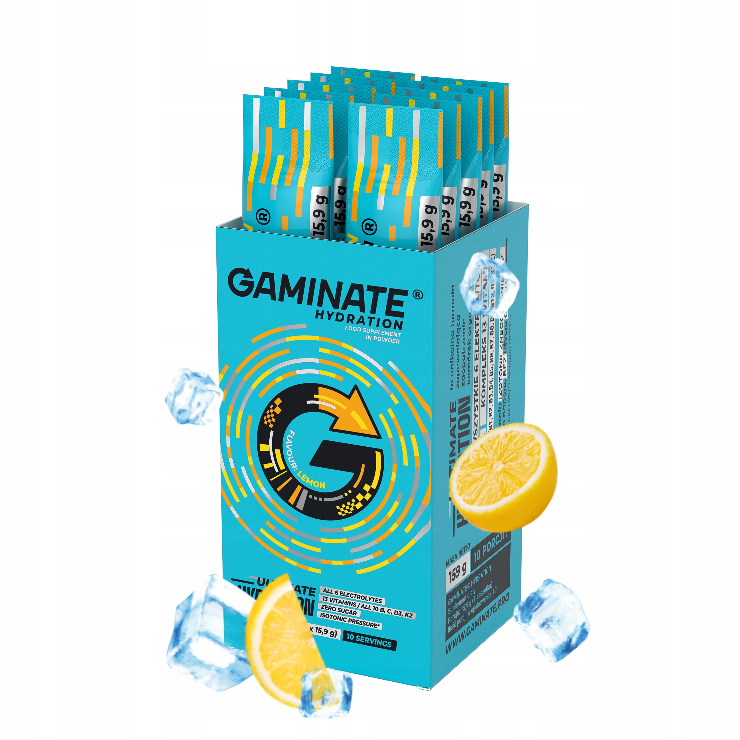 Gaminate HYDRATION Box Lemon 10x0,5ml izotonik w proszku bez cukru ...