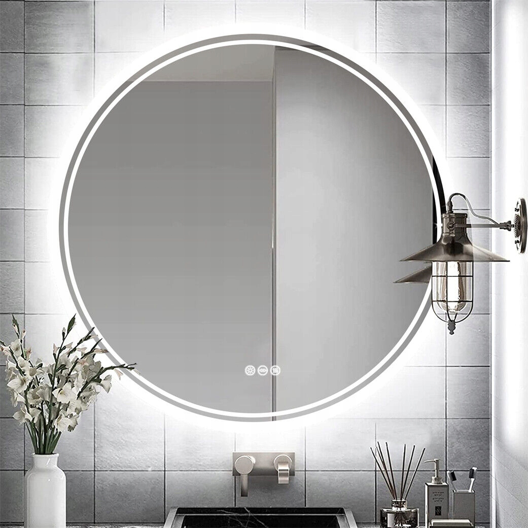 LUSTRO OKRĄGŁE LED Z WŁĄCZNIKIEM DOTYKOWYM 80X80CM (Okrągłe Lustro ...