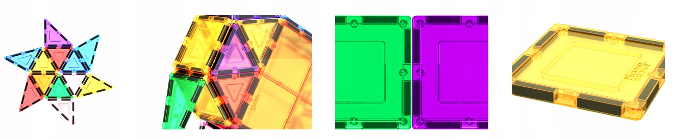 Klocki magnetyczne konstrukcyjne 72 el Zamek lodu figurki duże ...