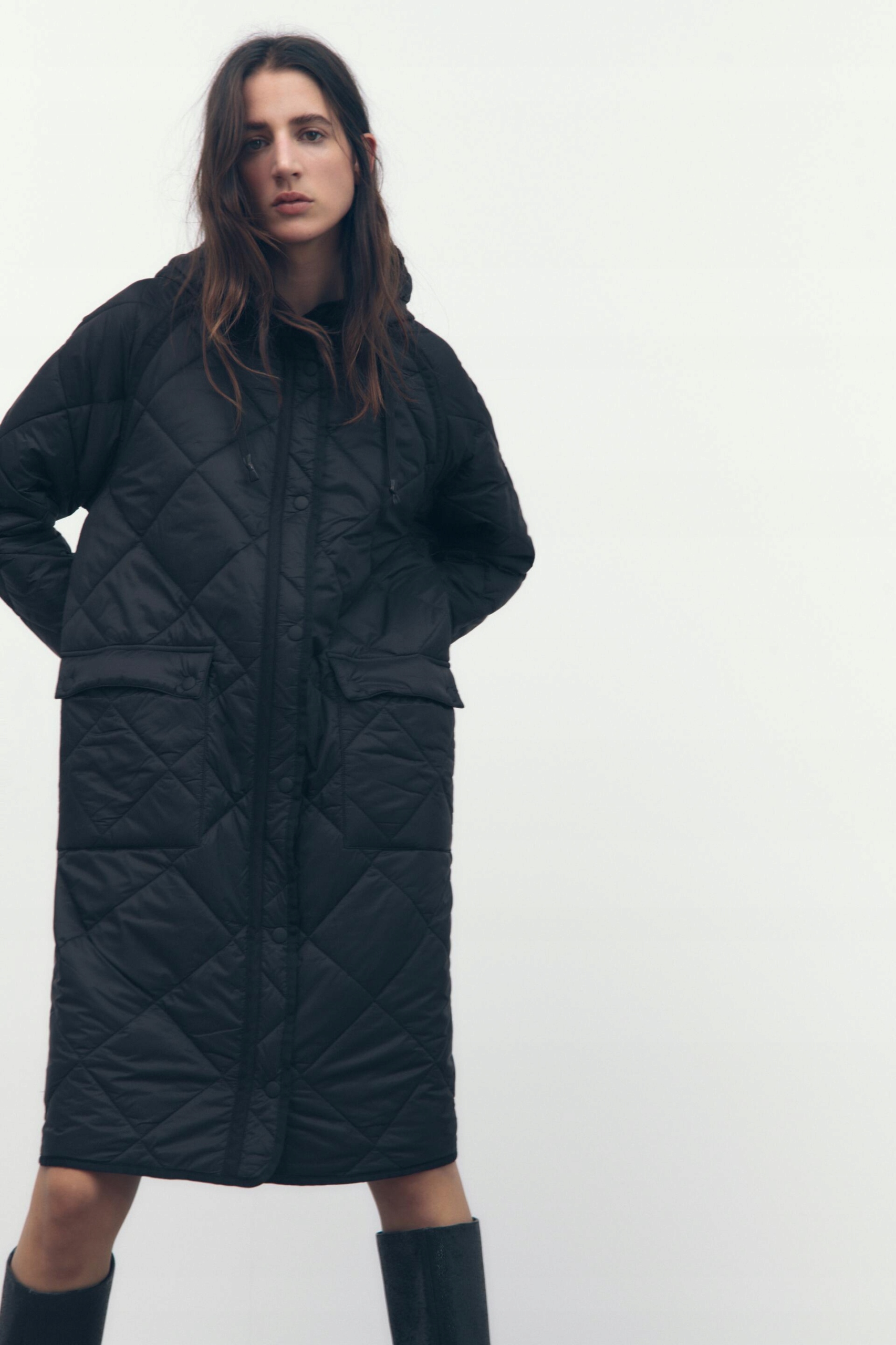 Zara Płaszcz Pikowany - Kurtki damskie - Największy wybór kurtek damskich - Allegro.pl