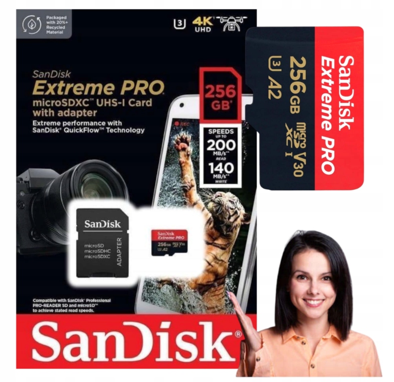 Karta microSD SanDisk Extreme Pro 256 GB - Sklep, Opinie, Cena w Allegro