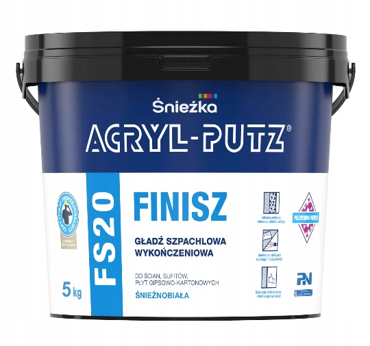 Gładź szpachlowa Śnieżka Acryl-Putz FS20 5 kg (5903973104568) • Cena ...