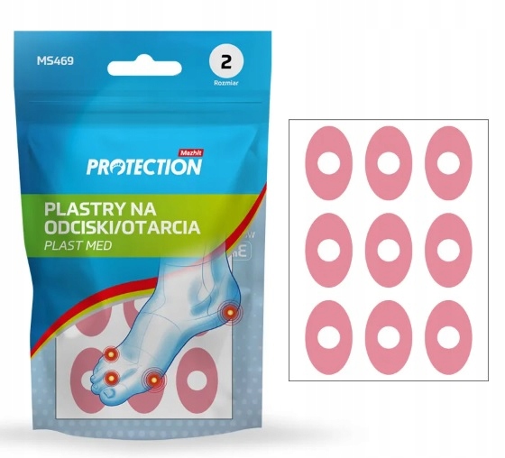 PLASTRY NA ODCISKI PLAST MED piankowe z otworem SAMOPRZYLEPNE owalne ...