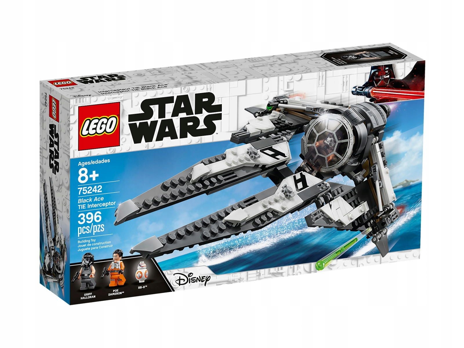 LEGO Star Wars - 75242 TIE Interceptor Czarny As - Nowe (5702016370690 ...