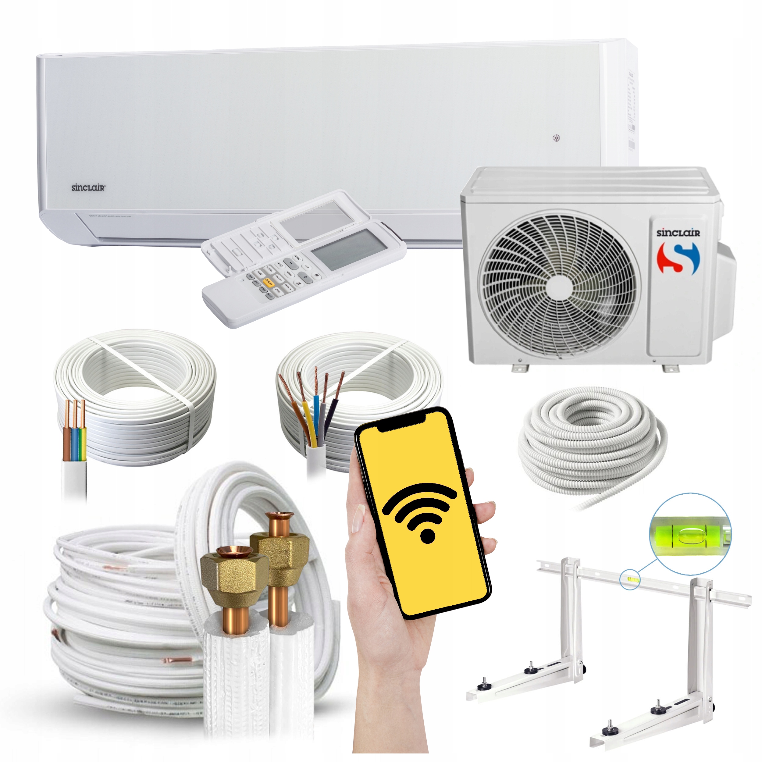 Klimatyzator ścienny Sinclair Spectrum Plus 3,5kW + zestaw 3mb Rodigas ...