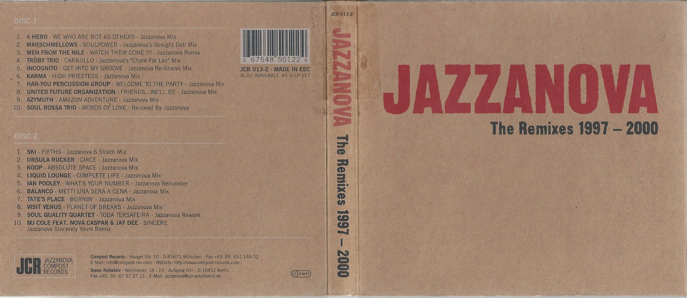 JAZZANOVA - remixes 1997-2000 [COMPOST]._2CD 17088035418 - Sklepy ...