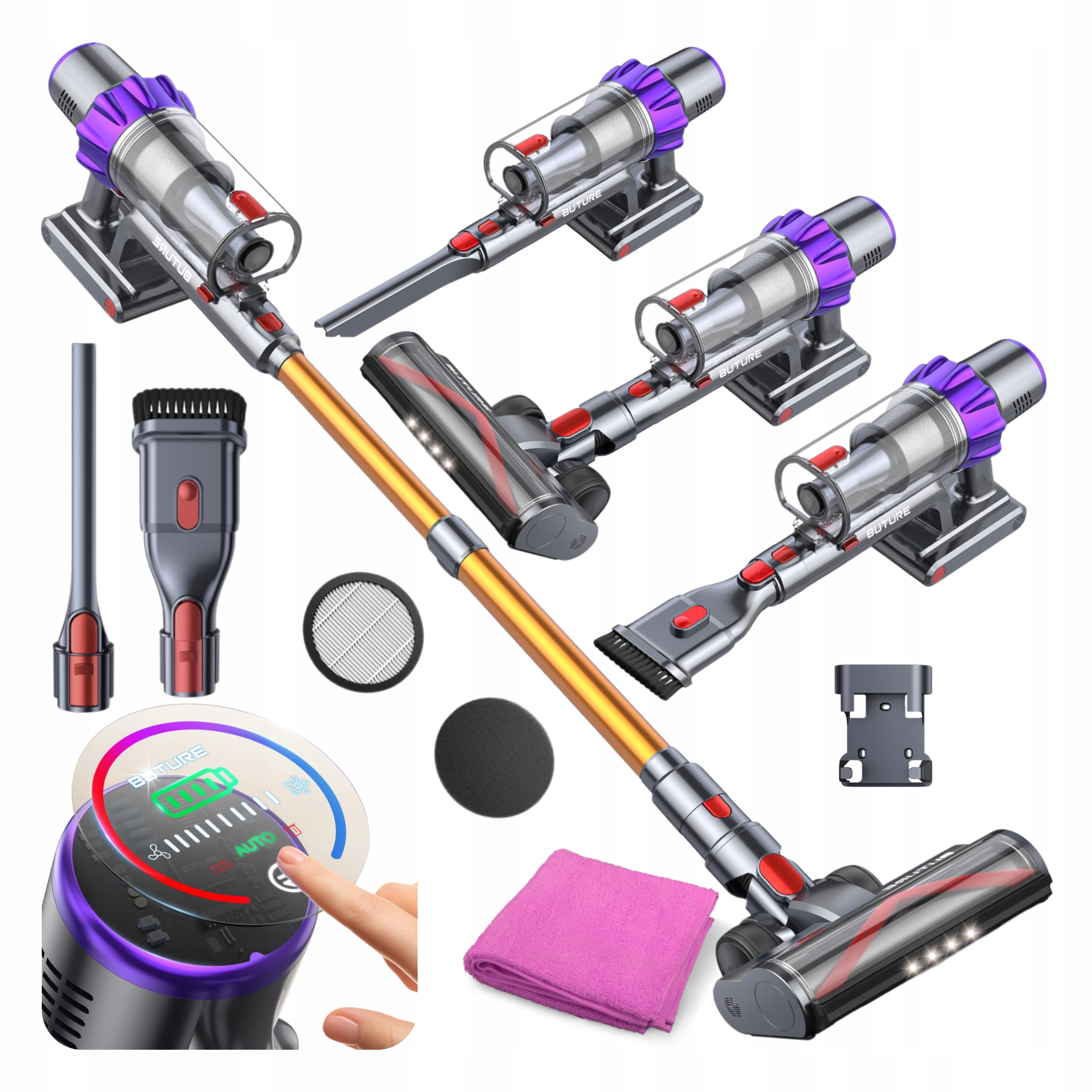 Tyčový vysavač Buture VC80 vícebarevný - Allegro