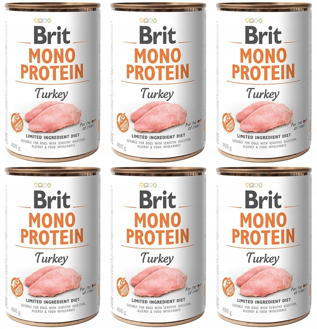 Brit Mono Protein Turkey 6 x 400 g (8595602555406) • Cena, Opinie ...