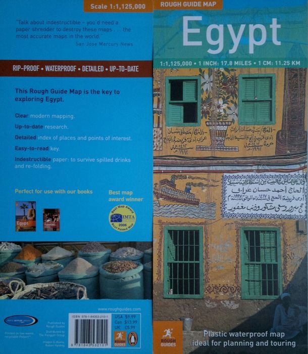 EGYPT EGIPT MAPA ROUGH GUIDES MAP WODOODPORNA Kolektív autorov ...