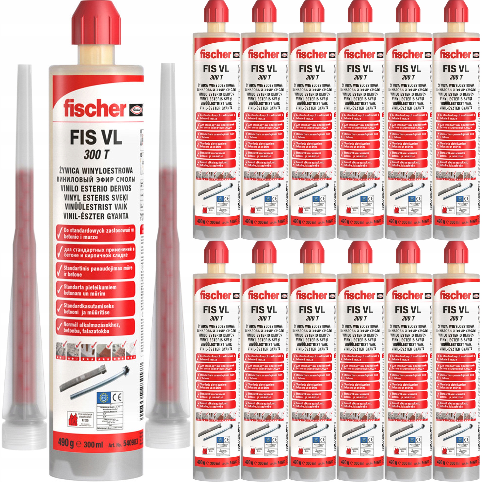 Kotwa chemiczna Fischer FIS VL 300 T 12 szt 540983 (5907694826099 ...