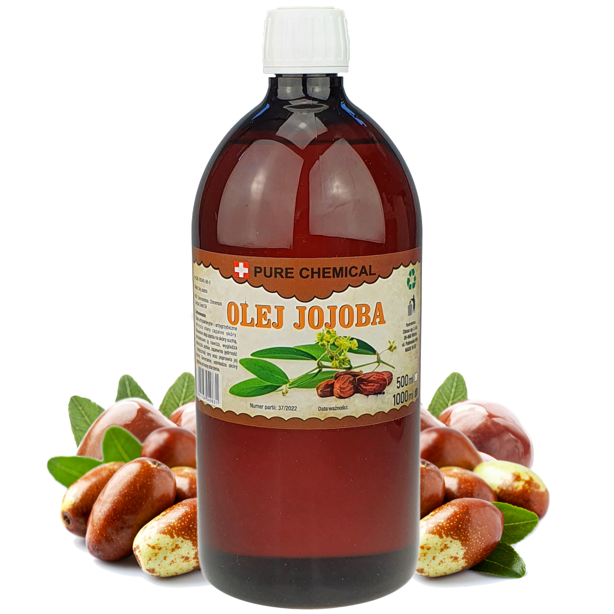 OLEJ JOJOBA TŁOCZONY NA ZIMNO NIERAFINOWANY 1l (5901138040430) • Cena, Opinie • Olejki ...