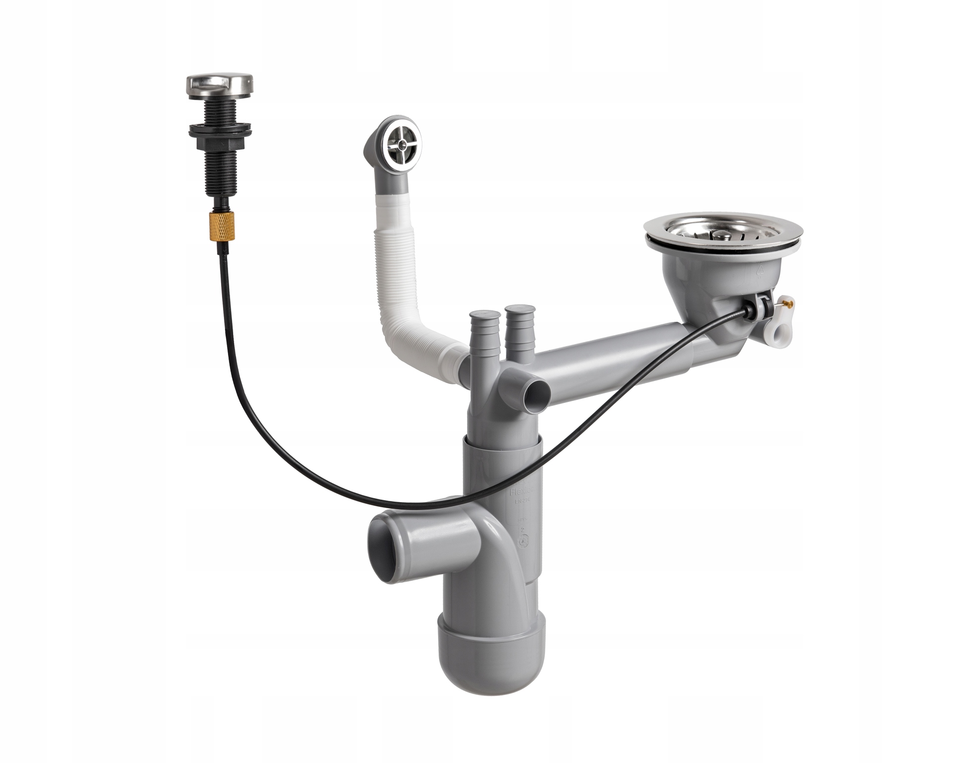 SYFON AUTOMATYCZNY 1-KOMOROWY CHROMOWANY PREVEX (SLKIT-AU-CH-1K) • Cena ...