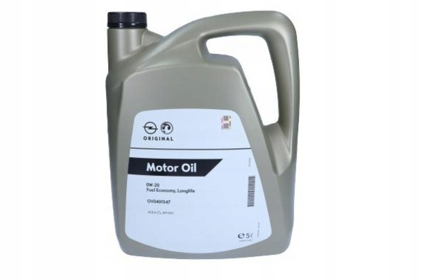 OLEJ SILNIKOWY GM/OPEL FUEL ECONOMY LONGLIFE 0W-20L ACEA C5 API SN+ 5L ...