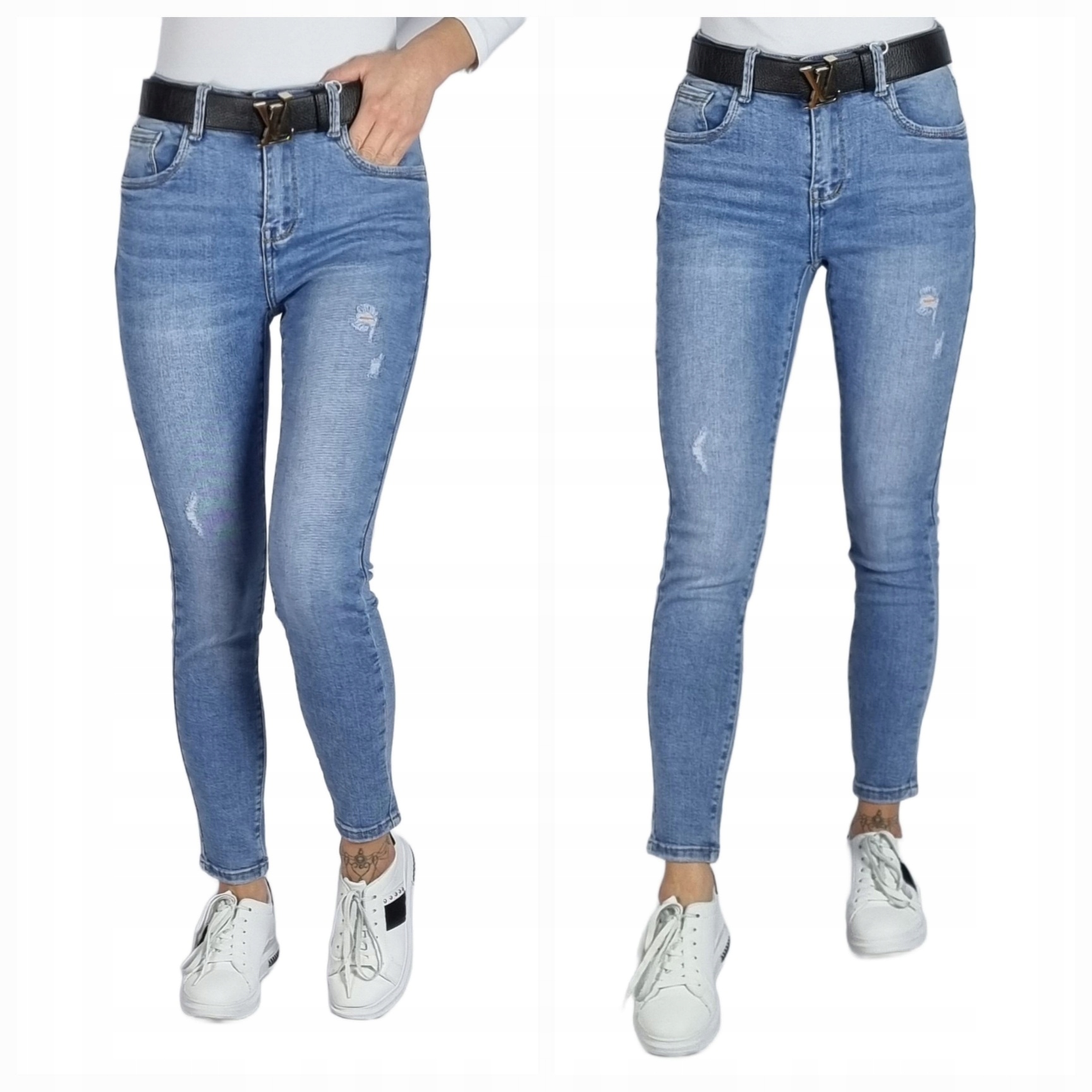 M.SARA SPODNIE JEANSOWE Z DZIURAMI ROZMIAR 31/XL 13160161234 - Allegro.pl