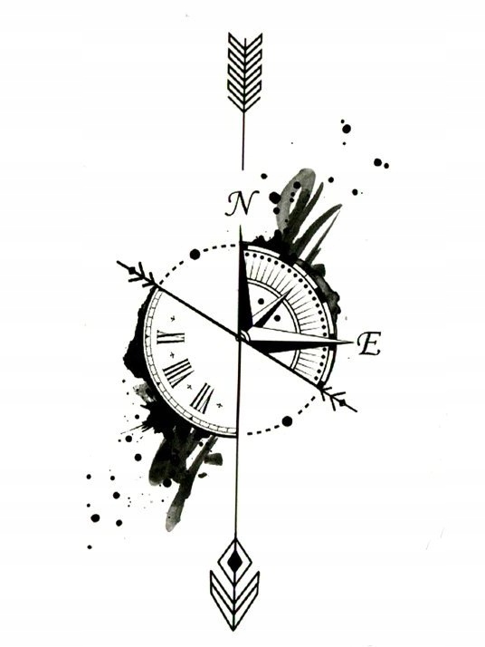 Strzała Kierunek Północy Strzałka Zegar Kompas 286 11138199135 - Allegro.pl