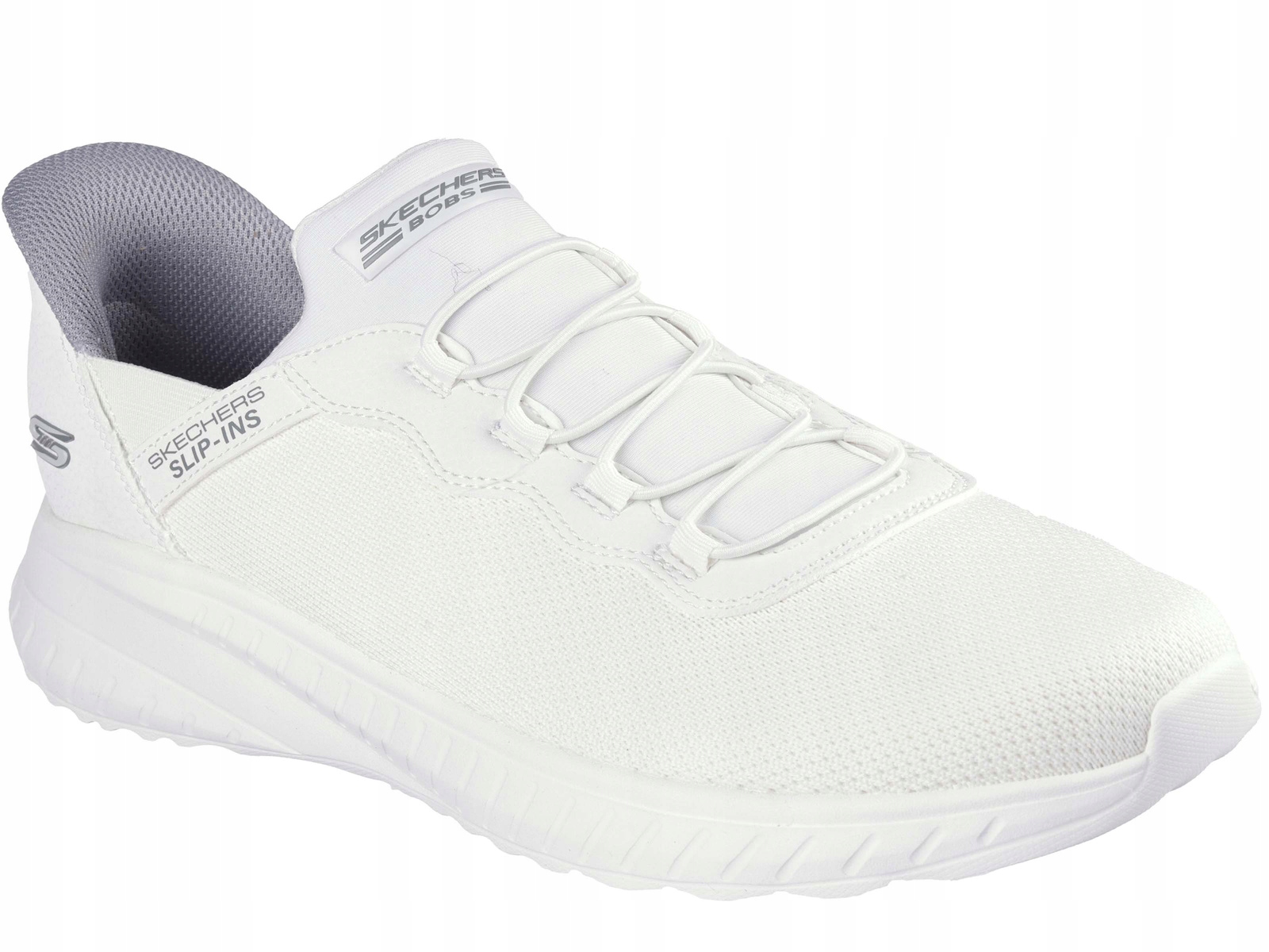 SKECHERS BOBS SQUAD CHAOS 118300 OFWT BUTY MĘSKIE SNEAKERSY BIAŁE SLIP ...