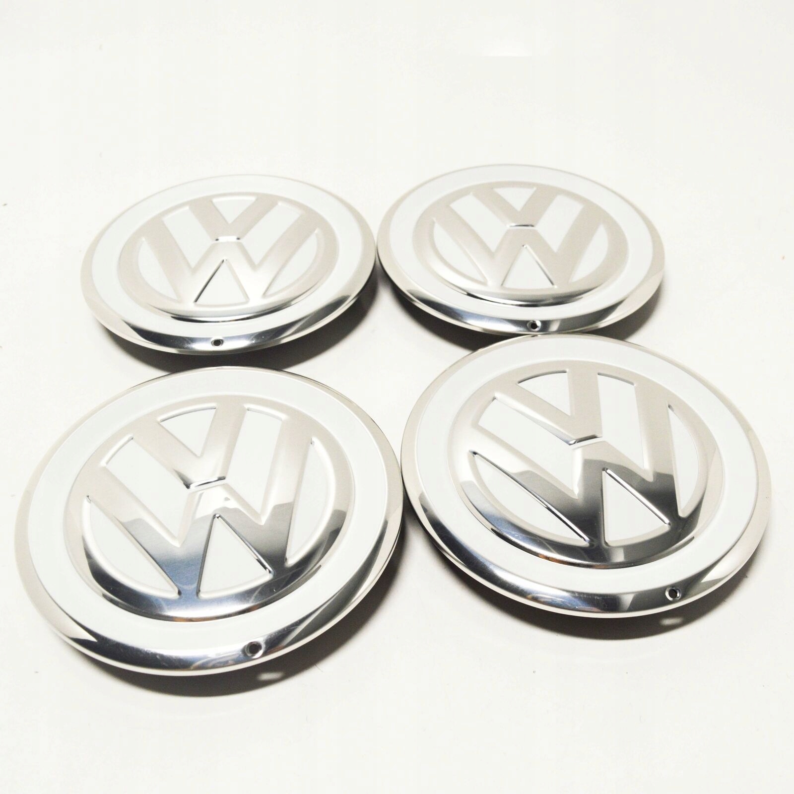 Volkswagen UP Wheel Center Hub Caps 4pcs Silver White 1S0601149DCIX ...