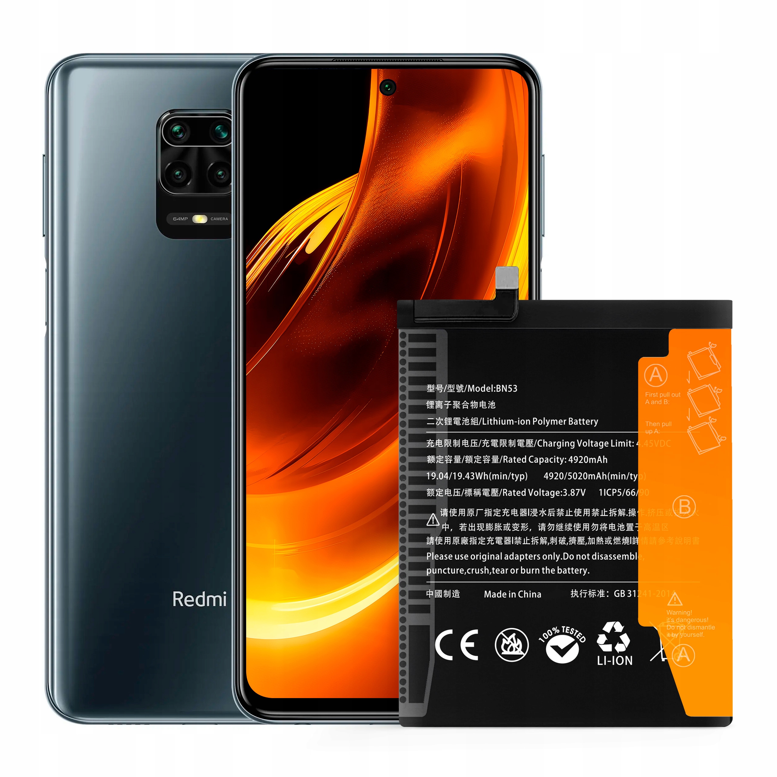 Bateria Nowacell do Xiaomi Redmi Note 9/10 Pro, 9/10 Pro Max, Poco M2 ...